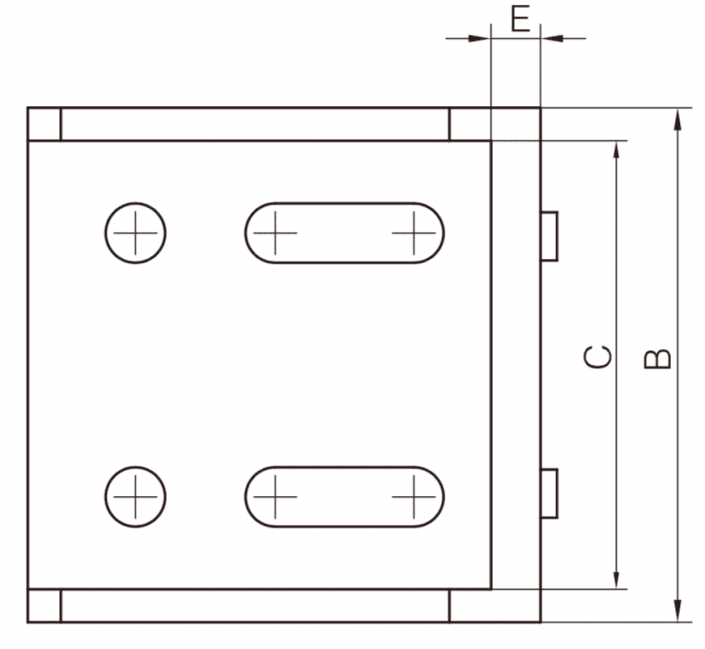 Die cast gusset bracket 60x60 - GAP Engineering
