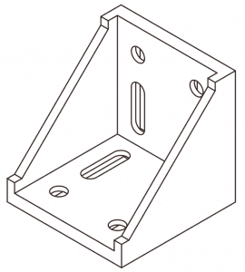 Die cast gusset bracket 60x60 - GAP Engineering